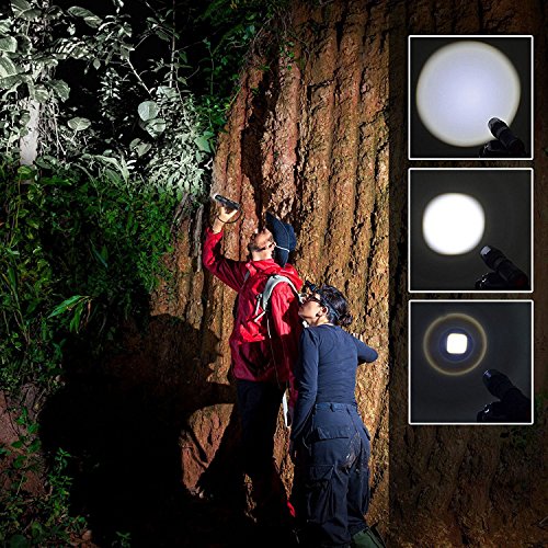 yIFeNG Tactical Flashlight, XML T6 Ultra Bright LED Flashlight with Adjustable Focus and 5 Light Modes for Camping Hiking Emergency (1 Pack)