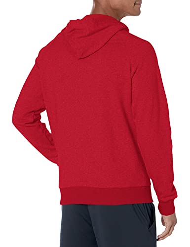 Under Armour Mens Rival Fleece 1/2 Zip Hoodie , (600) Red Light Heather / / Onyx White , Large