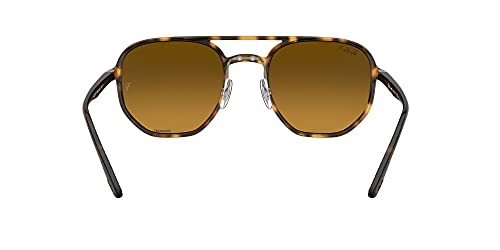 Ray-Ban Rb4321ch Chromance Hexagonal Sunglasses, Light Havana/Polarized Brown Mirrored Grey Gradient, 53 mm