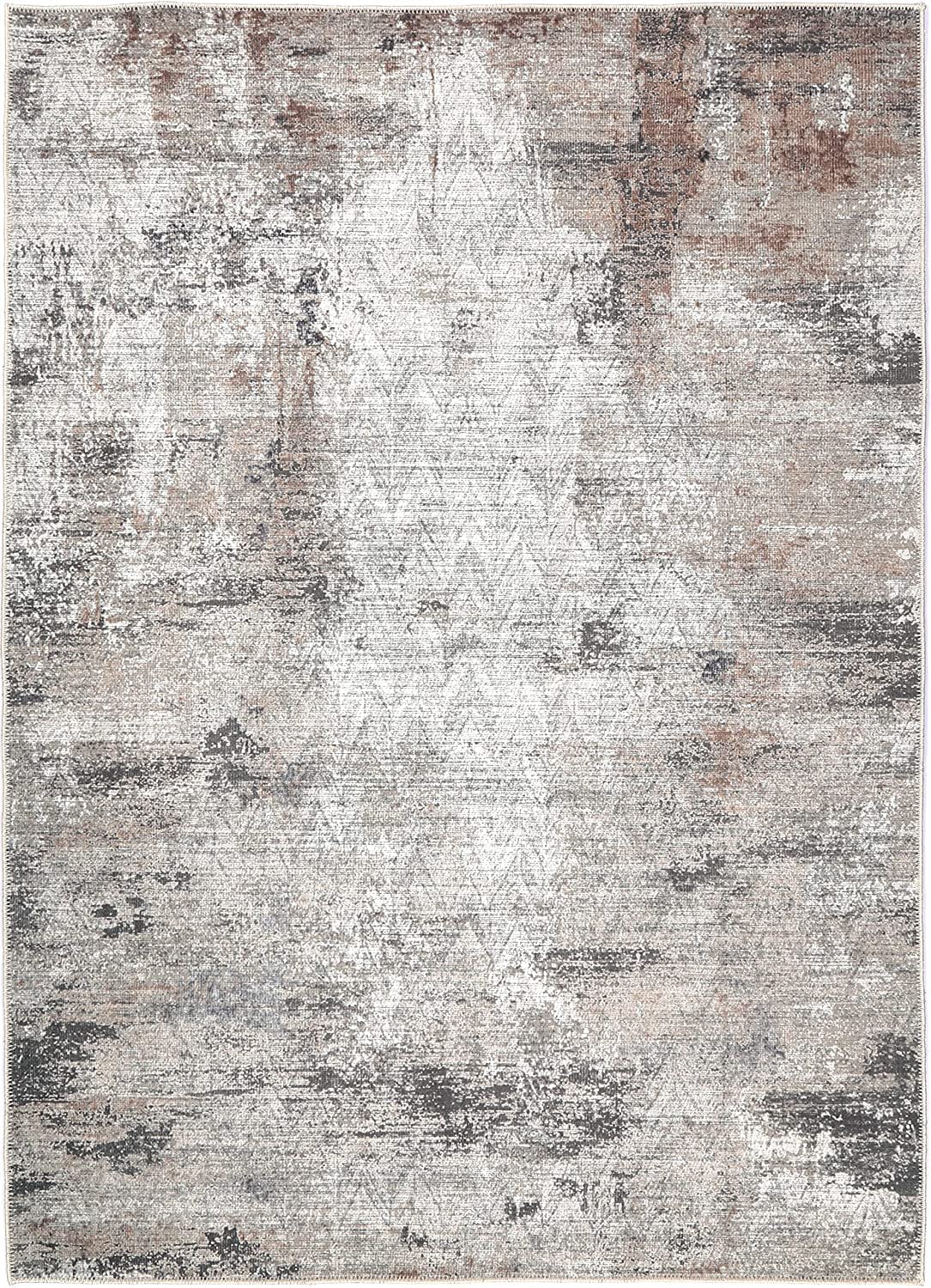Home Culture Machine Washable Area Rug, Non-Shedding, for Livingroom, Kitchen, Dining, Office, Low Pile, Pet Friendly Rug (8'8''x12)