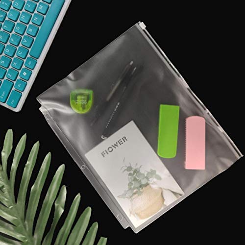 YoeeJob 3 Holes Clear PVC Zipper Binder Pocket Insert Pages Letter Size, 8 1/2"x 11 Loose Leaf Binder Filing Storage Bags 15 Per Pack