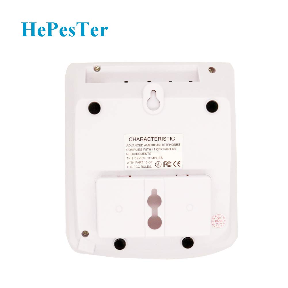 Elderly Phone for Seniors, HePesTer Large Button Phone for Low Vision Amplified Corded Phone Landline Home Telephones Programmable Wall Phone with Extra Loud Ringer