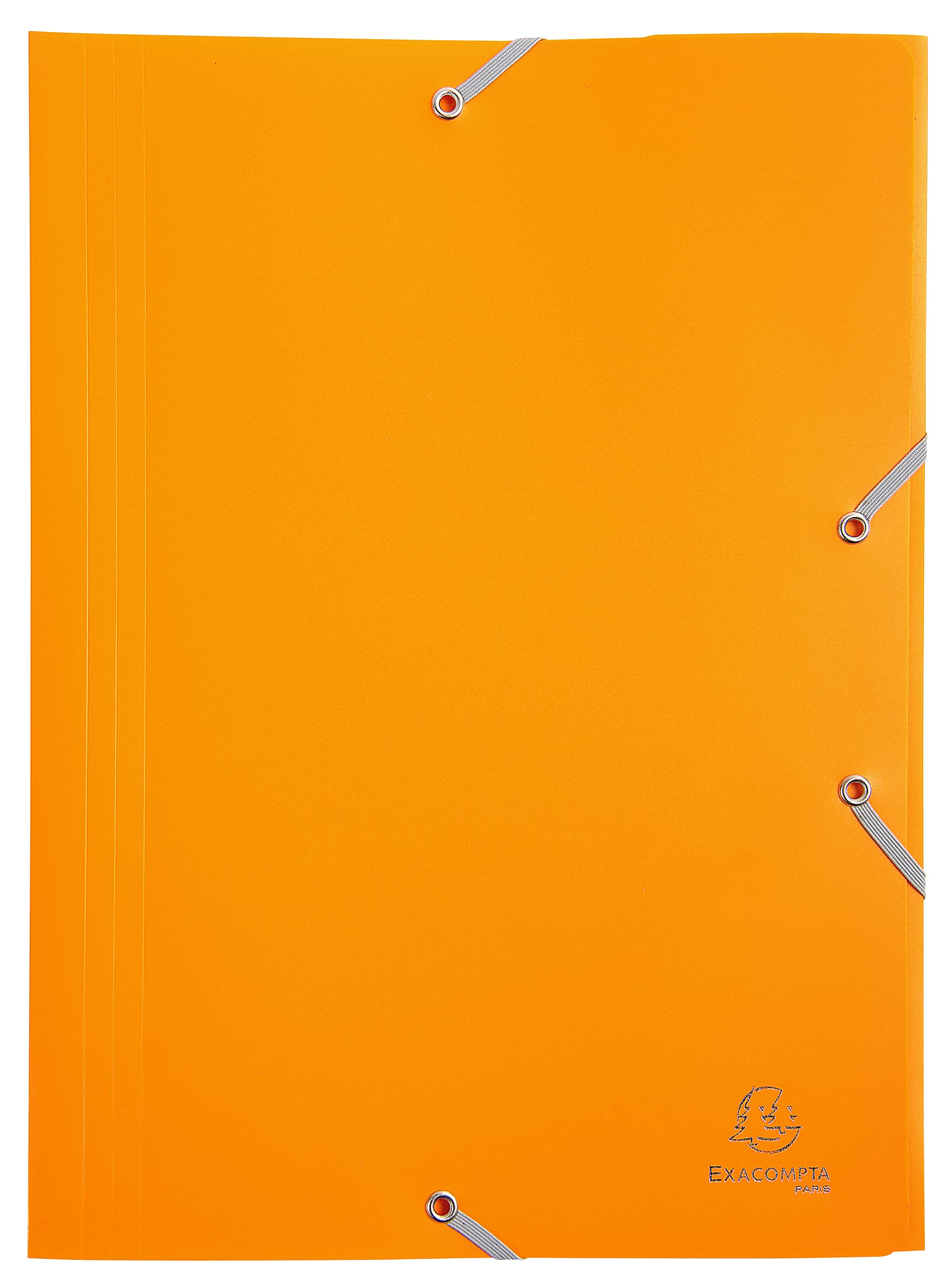 Exacompta Uni PP Opaque Elasticated 3 Flap Folder, A4 - Assorted Colours, Pack of 10