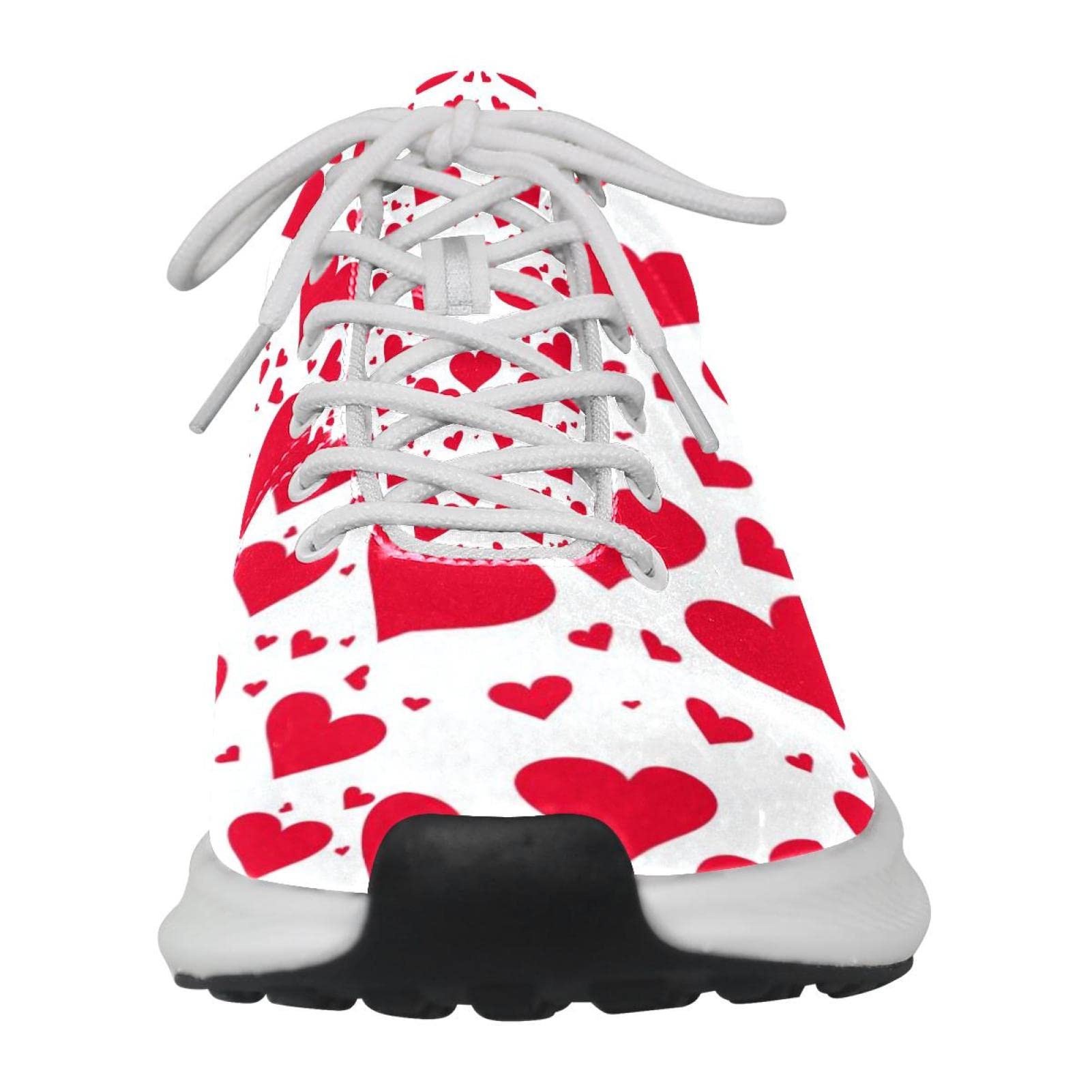 Happy Valentine's Day Red Love Heart Personalized Sneakers Lightweight Walking Shoes Running Athletic Casual Sneakers