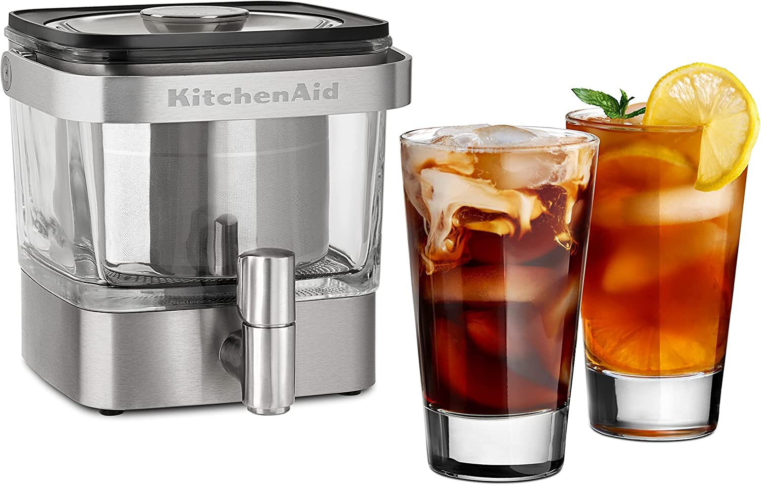 KitchenAid KCM4212SX Cold Brew Coffee Maker-Brushed Stainless Steel, 28 ounce (RENEWED)