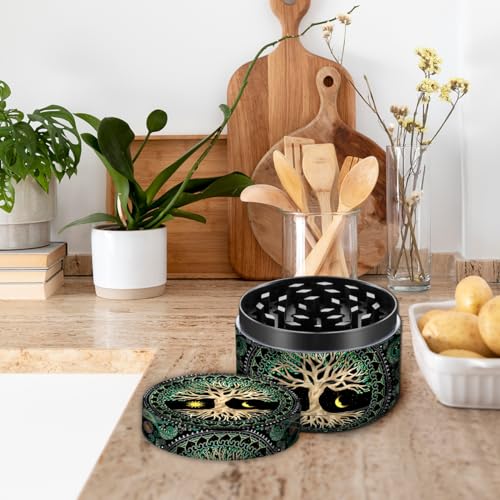Grinder 2.5 inch, Boho Grinder (Green tree new style)