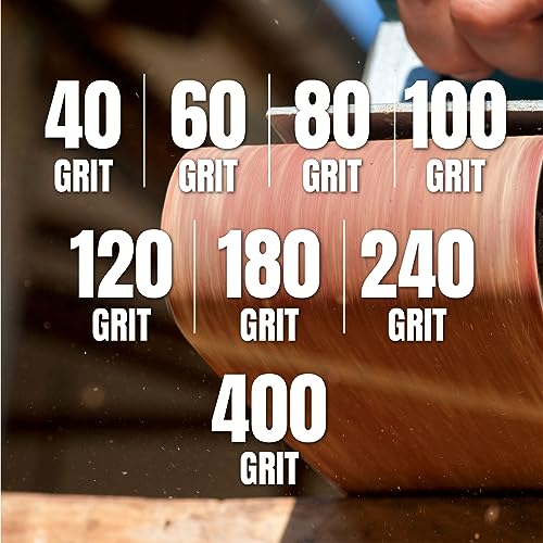 POWERTEC 110040 4 x 24 Inch Sanding Belts 240 Grit Aluminum Oxide Belt Sander Sanding Belt Sandpaper For Oscillating Belt and Spindle Sander β Pack of 10