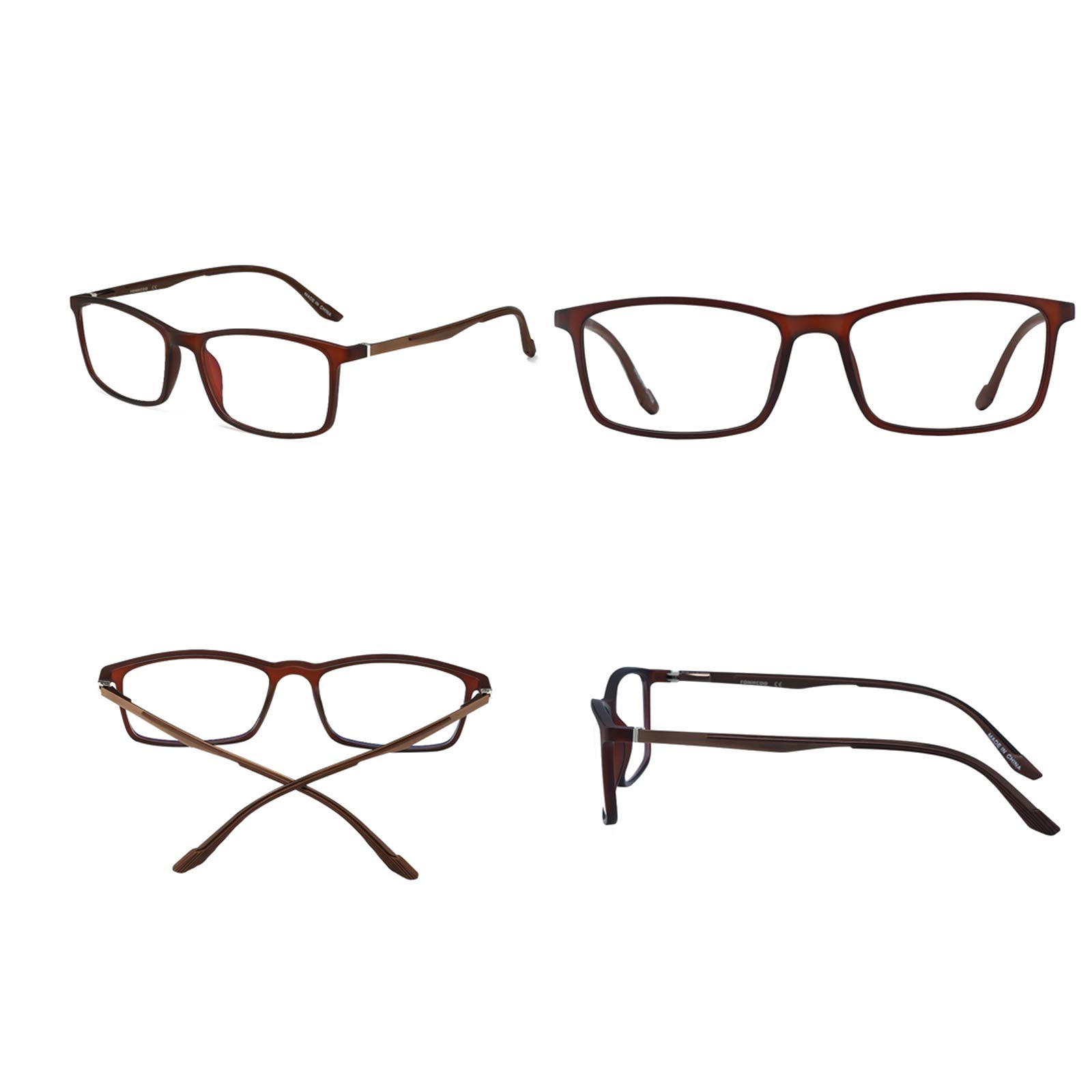 FONHCOO Blue Light Blocking Glasses Anti Blue Ray Computer Game Eyeglasses Lightweight Anti-Glare, Anti Eye Fatigue (Black, Rectangular) (Red)
