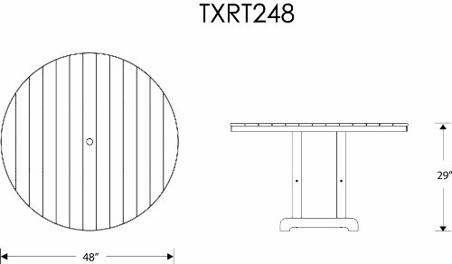 Trex Outdoor Furniture TXRT248VL Monterey Bay Round Dining Table, 48-Inch, Vintage Lantern