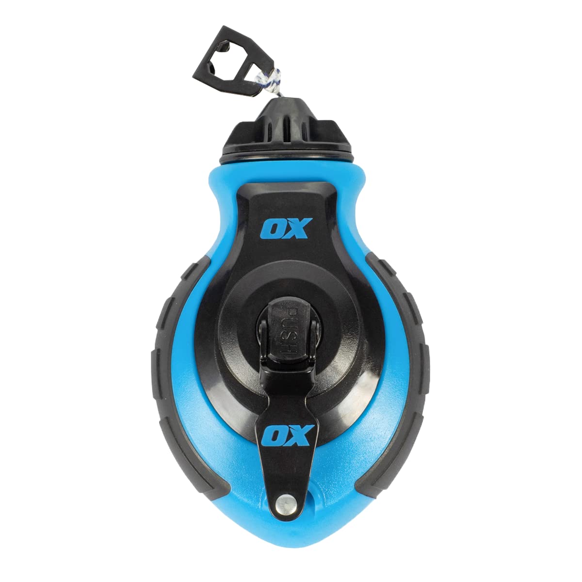 OX Tools OX-P027731 Chalk Box - 100' Thick Line, Curved Hook, 6:1 Gear Ratio, Metal Handle, Easy Top Load, Ergonomic Shape & Rubber Grips - Ideal for Deck Builders, Framers, Roofers