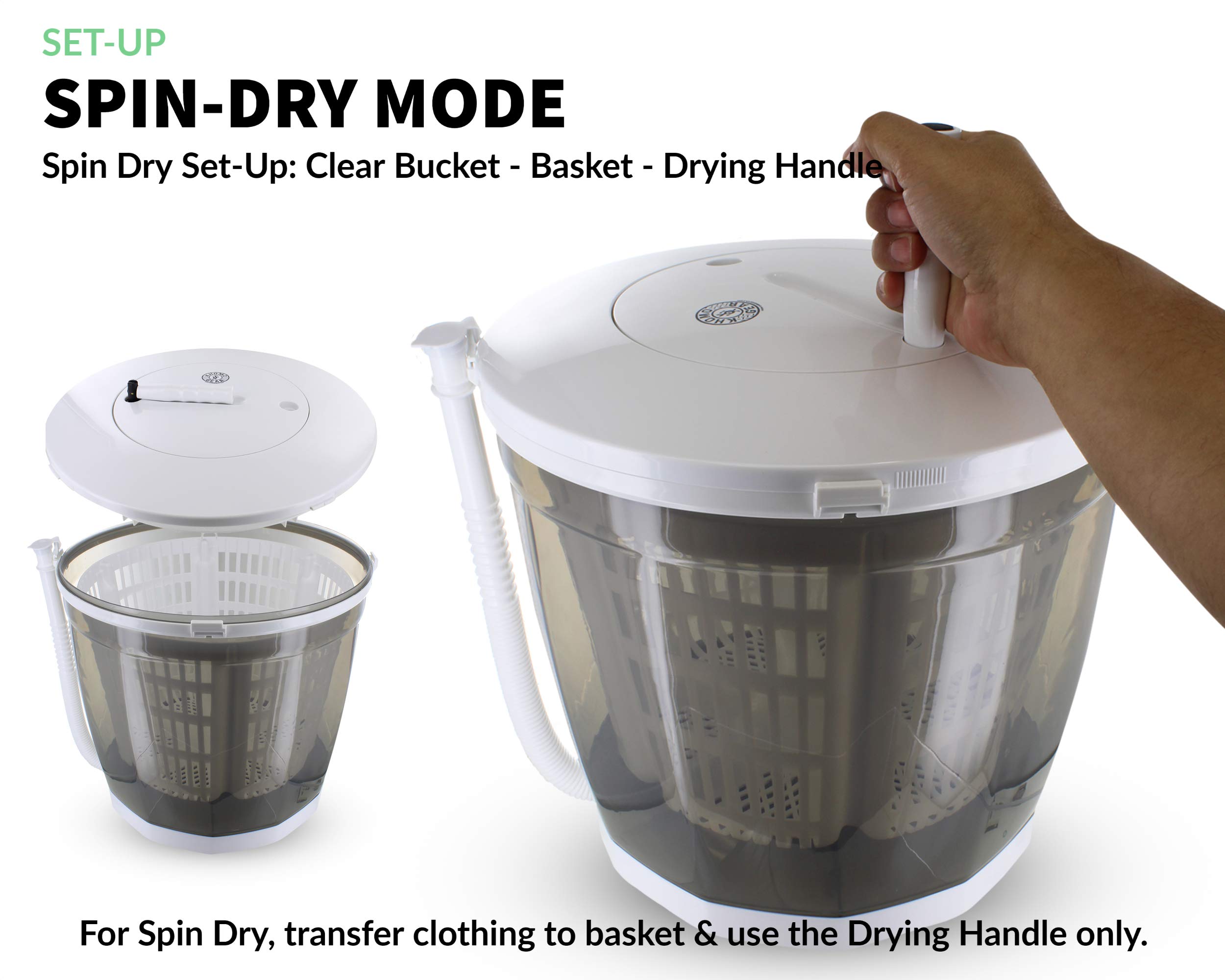 KHOMO GEAR - Mini Portable Washing Machine - Washer and Dryer - Manual Non Electric