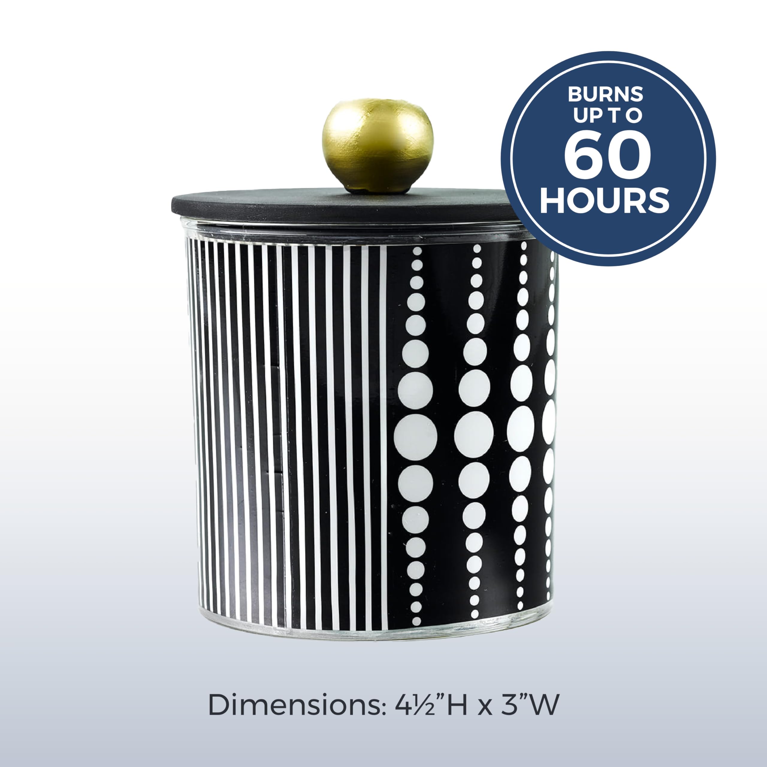 PartyLite Fig Fatale Monochrome Jar Candle β Elegant Black & White Design, Premium Fig & Vanilla Fragrance, Romantic Fruity Blend, 40-60 Hours Burn Time