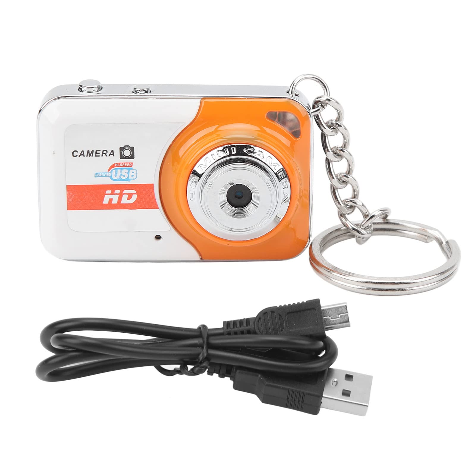 Digital Camera, Mini Thumb Camera, Portable Video Camera with Motion Detection, Point and Shoot Digital Cameras, Fashion Mini DV Camera for Teens Students Kids (Orange)