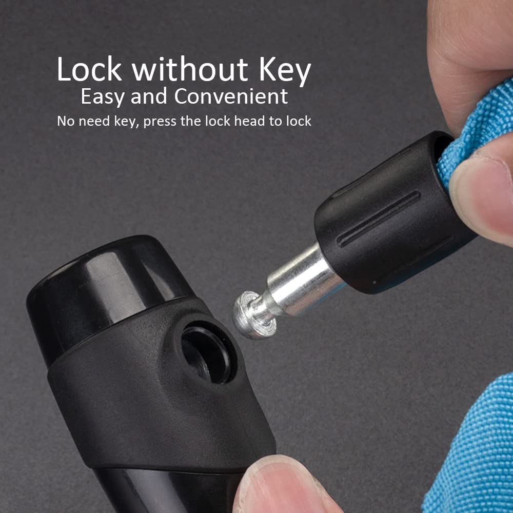 MengK Bicycle Security Lock Bike Anti-Theft Lock with Key Bicycle Chain Lock Cable Lock
