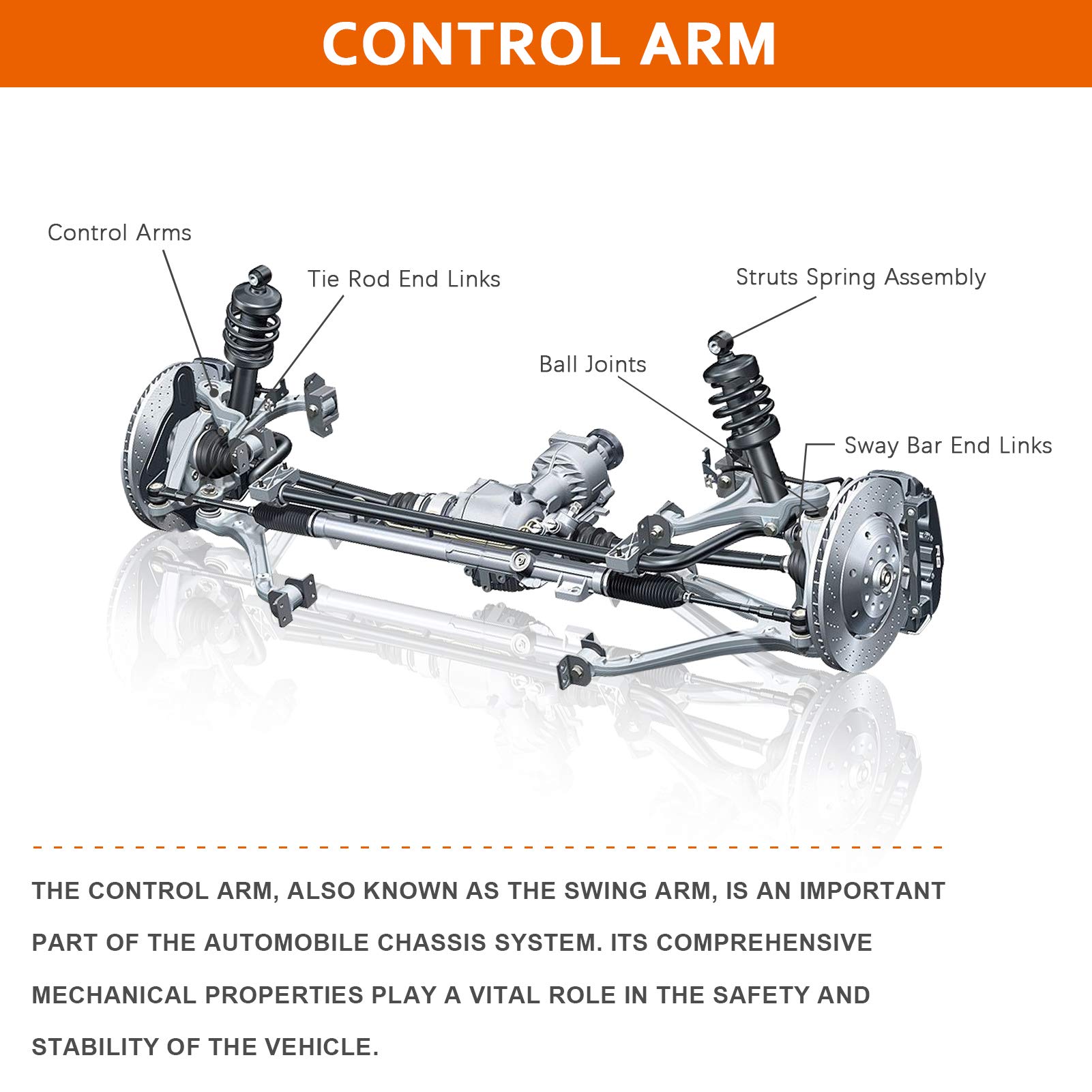 DRIVESTAR K620177 K620178 Front Upper Control Arms, with Ball Joint Bushing, fit 2005-2015 for Chrysler 300, 2006-2015 for Dodge Charger/ 2005-2008 Magnum/ 2008-2015 Challenger, Only for RWD, Pair