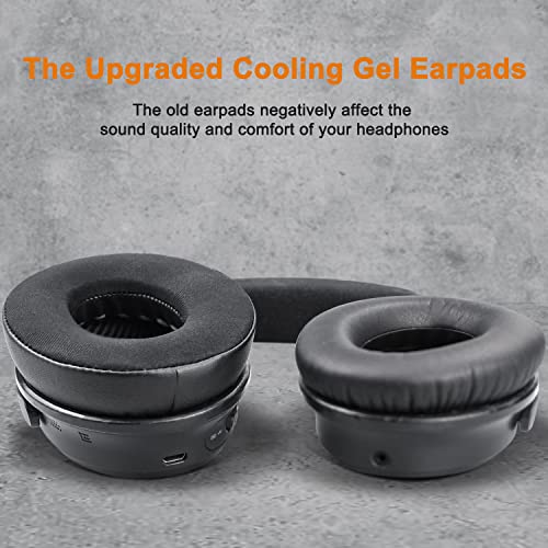 SoloWIT Cooling-Gel Ear Pads Cushions Replacement, Earpads for Bose QuietComfort 35 (QC35) and Quiet Comfort 35 II (QC35 II) Over-Ear Headphones, Noise Isolation Foam - Black