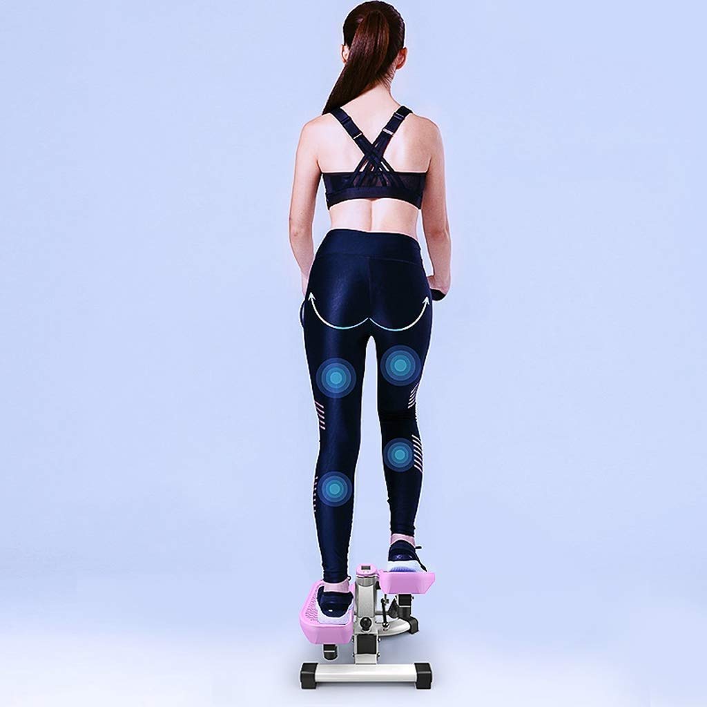 GRETD Air Stair Climber Step Exercise Fitness Machine w/Bands Aerobic Equipment (Color : A)
