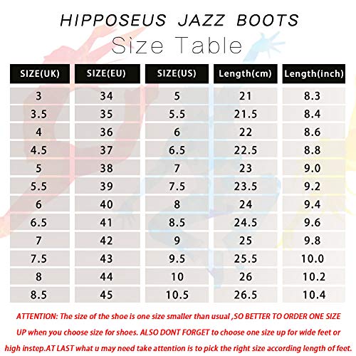 HIPPOSEUS Women's Jazz Dance Shoes Gold Split Sole Dancing Training High Top Ankle Dance Boots for Men, US 7