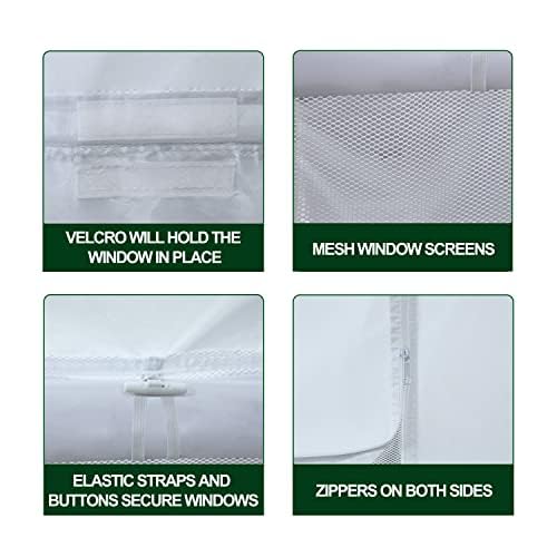 Eurmax USA Full Zippered Walls for 10 x 10 Easy Pop Up Canopy Tent,Enclosure Sidewall Kit with Roller Up Mesh Window and Door 4 Walls ONLY,NOT Including Frame and Top(Forest Green)
