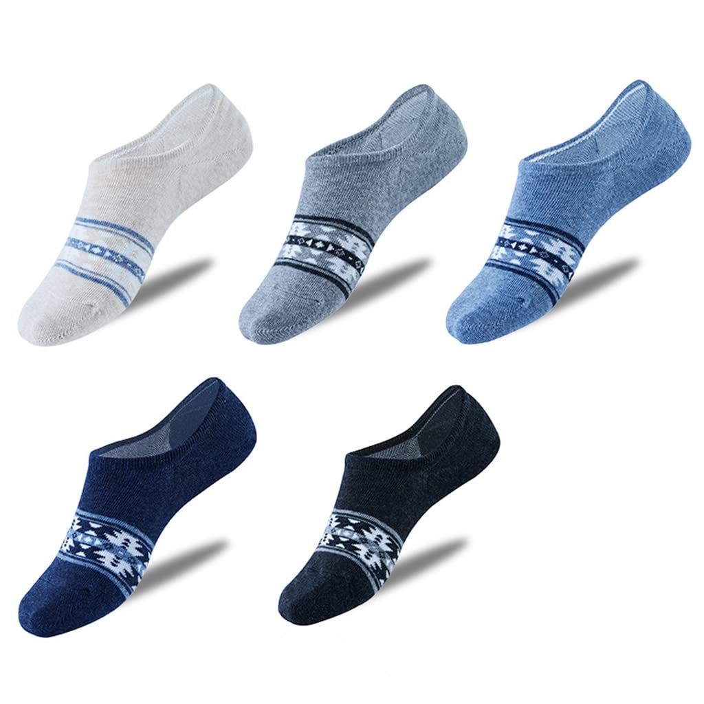 GPPZM Men's Boat Socks Cotton Summer Shallow Mouth Trend Male Socks 5 Pairs