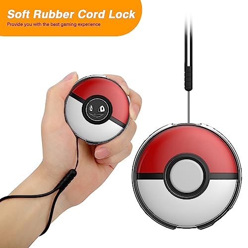 ZAONOOL Protective Case for Pokémon Go Plus + 2023, Cover Case for Pokemon Go Plus Plus with 4 Silicone Button Caps & Wrist Strap, Clear Hard Case for Pokemon Nintendo Switch Game Accessories