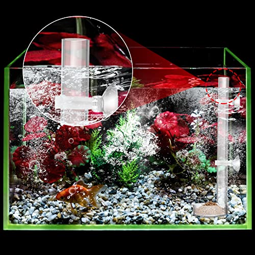 TIESOME Acrylic Fish Shrimp Feeder, Transparent Durable Aquarium Fish Shrimp Feeder, Assembled Feeding Tube Feeding Dish Tray Set for Fish Tank Aquarium Shrimp (25cm)