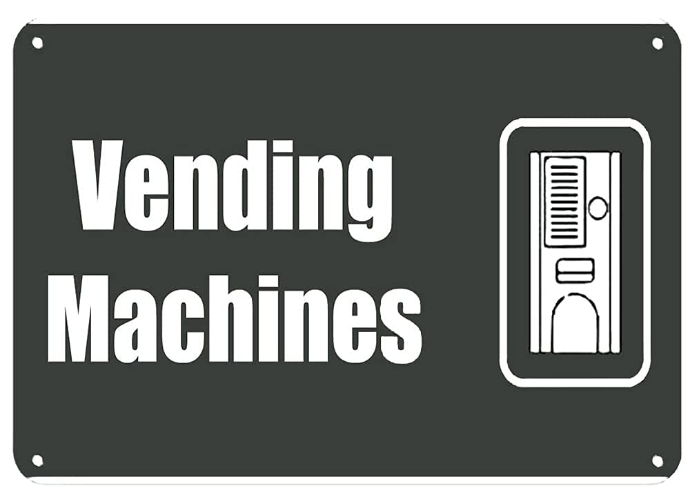 for Coffee Yard Home Kitchen Wall Decoration 8x12in,Vending Machines,Retro Metal Tin Sign Home Garage Plate Cafe Pub Motel Art