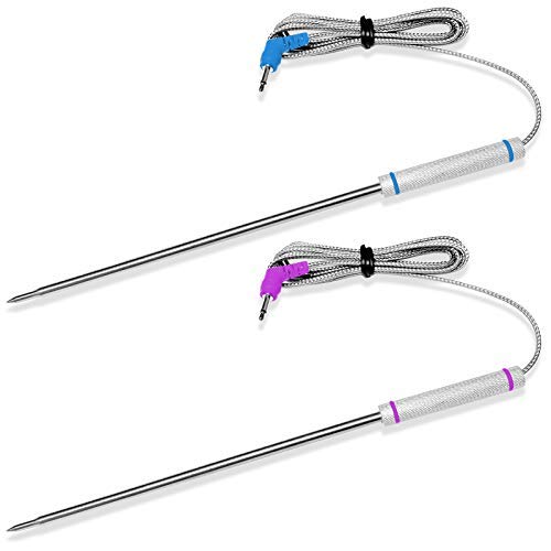 Meat Temperature Probe Replacement Probe for Thermopro TP20 TP17 TP-16 TP-16S TP08S TP25 TP07 TP17H TP27 TP06S TP09 TP28,2-Piece Set