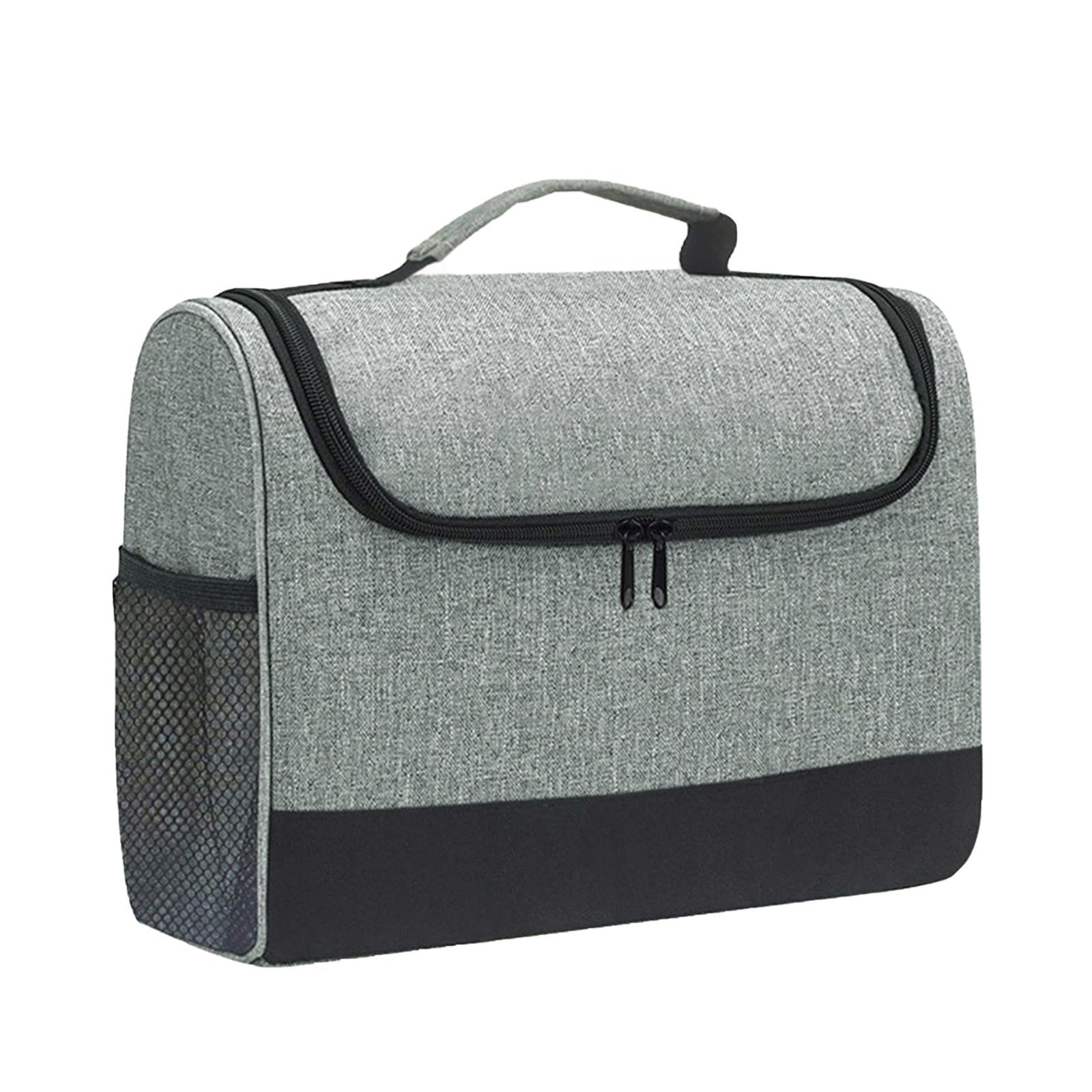 Jaugufiy Canvas Bartender Bag, Portable Travel Carrying,Cocktail Shaker Tool Set Travel Carrying Bag with Handle, Portable Travel Bar Carrier for Bar Kit, Bag Only(Grey)