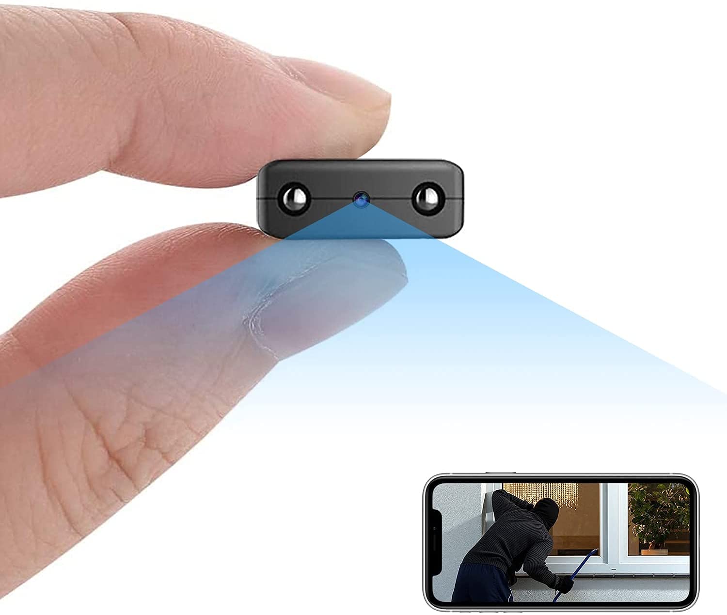 Home Small Wireless WiFi Camera Hidden Spy Cameras,HD1080P Portable Vdeo Surveillance Security Camera,Night Vision,Motion Detection, Remote Viewing for Security with iOSAndroid APP,for Indoor Outdoor