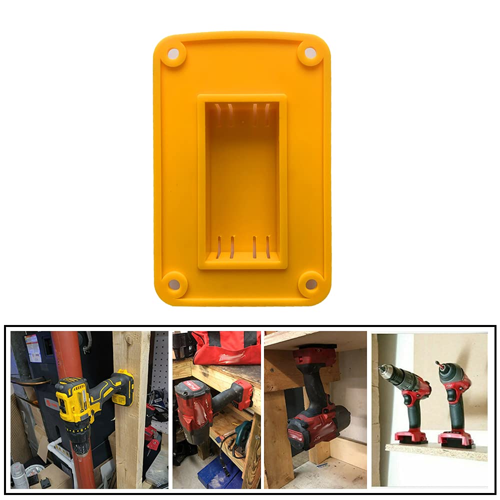 UOSXVC 5Packs Tool Holders for Dewalt 20V 12V Drill Tool Mount Fit for Milwaukee M18 Tools Yellow