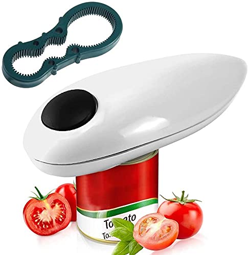 Electric Can Opener 2.0 Portable Safety Can One Press to Open with a Manual Can Opener, 2.7*1.6*6.9in