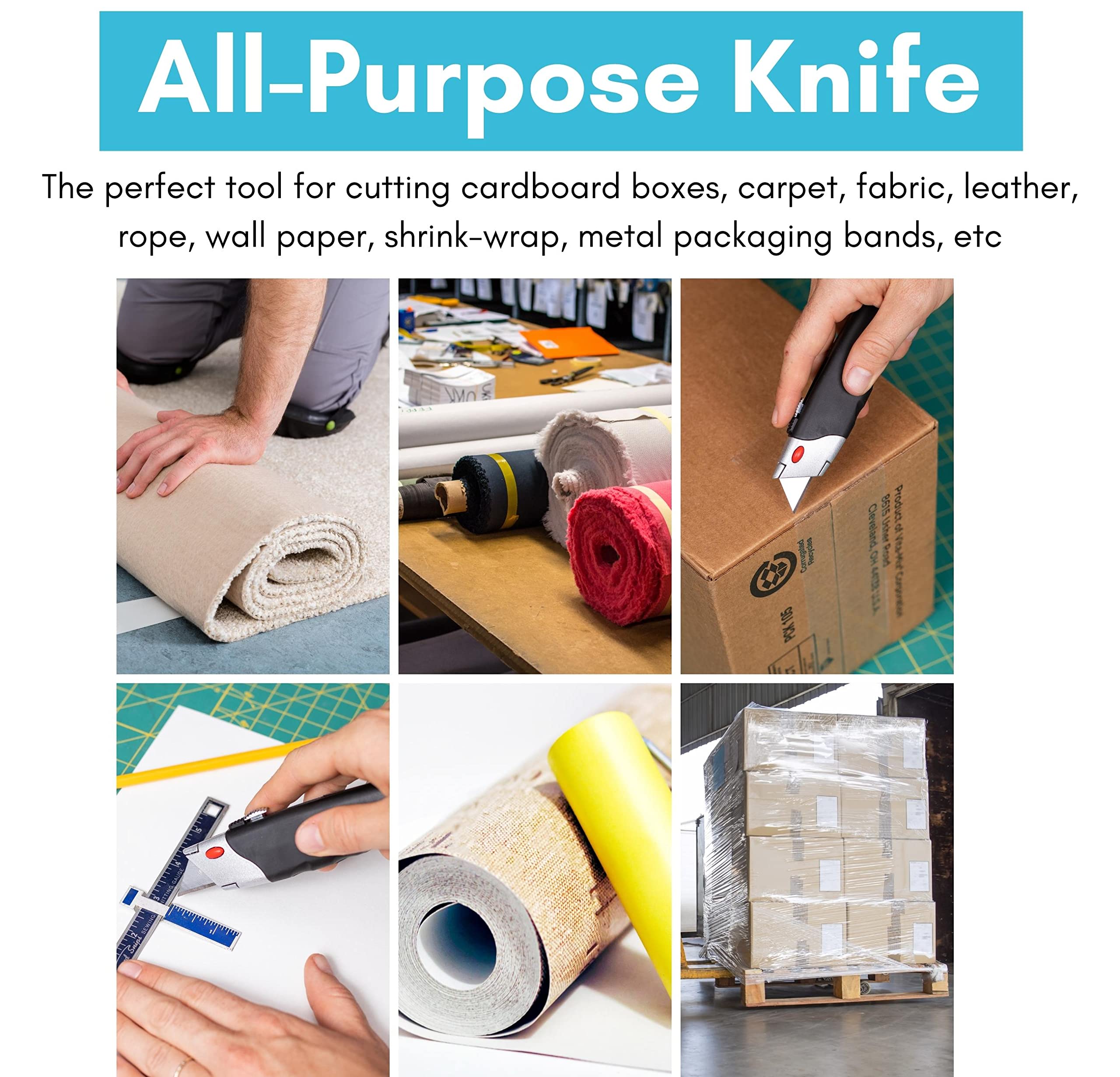 Internet's Best - Utility Knife - Premium & Classic Box Cutter, Retractable Razor