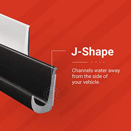 Trim-Lok Drip Rail, White β 1/2β Height, 25β Length β PVC Plastic Rain Gutter for Cars, Vans, and RVs, Easy to Install Flexible Drip Rail Molding to Control Water Runoff, Durable 3M Tape Included