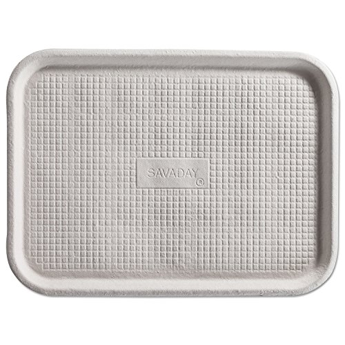 HUH20803CT - Savaday Molded Fiber Flat Food Tray