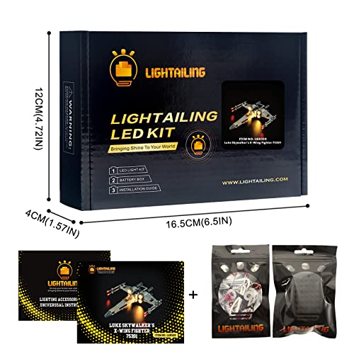 Lightailing Light for Lego- 75301 Luke-Skywalker’s X-Wing Fighter - Led Lighting Kit Compatible with Lego Building Blocks Model - NOT Included The Model Set