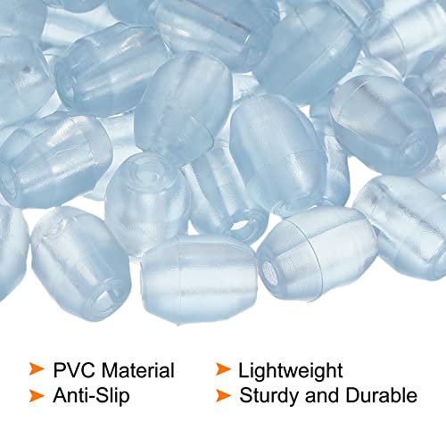 MECCANIXITY Kitchen Sink Rack Feet 4mm ID x 13mm OD PVC Sink Replacement Feet for Protective Sink Grid, Clear Pack of 40