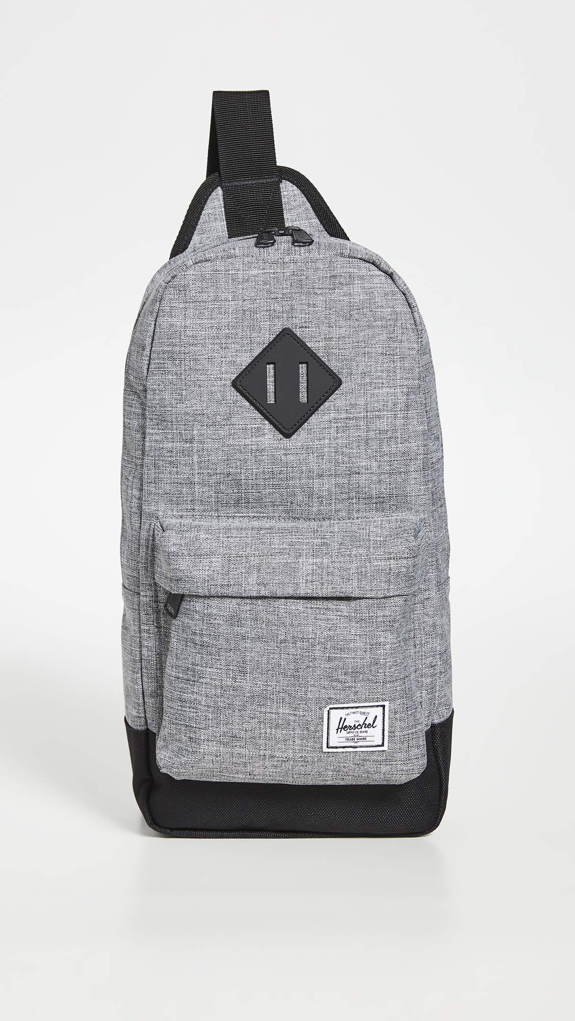 Herschel Heritage Shoulder Bag Backpack, Raven Crosshatch/Black, One Size 8.0L,10728-01132-OS