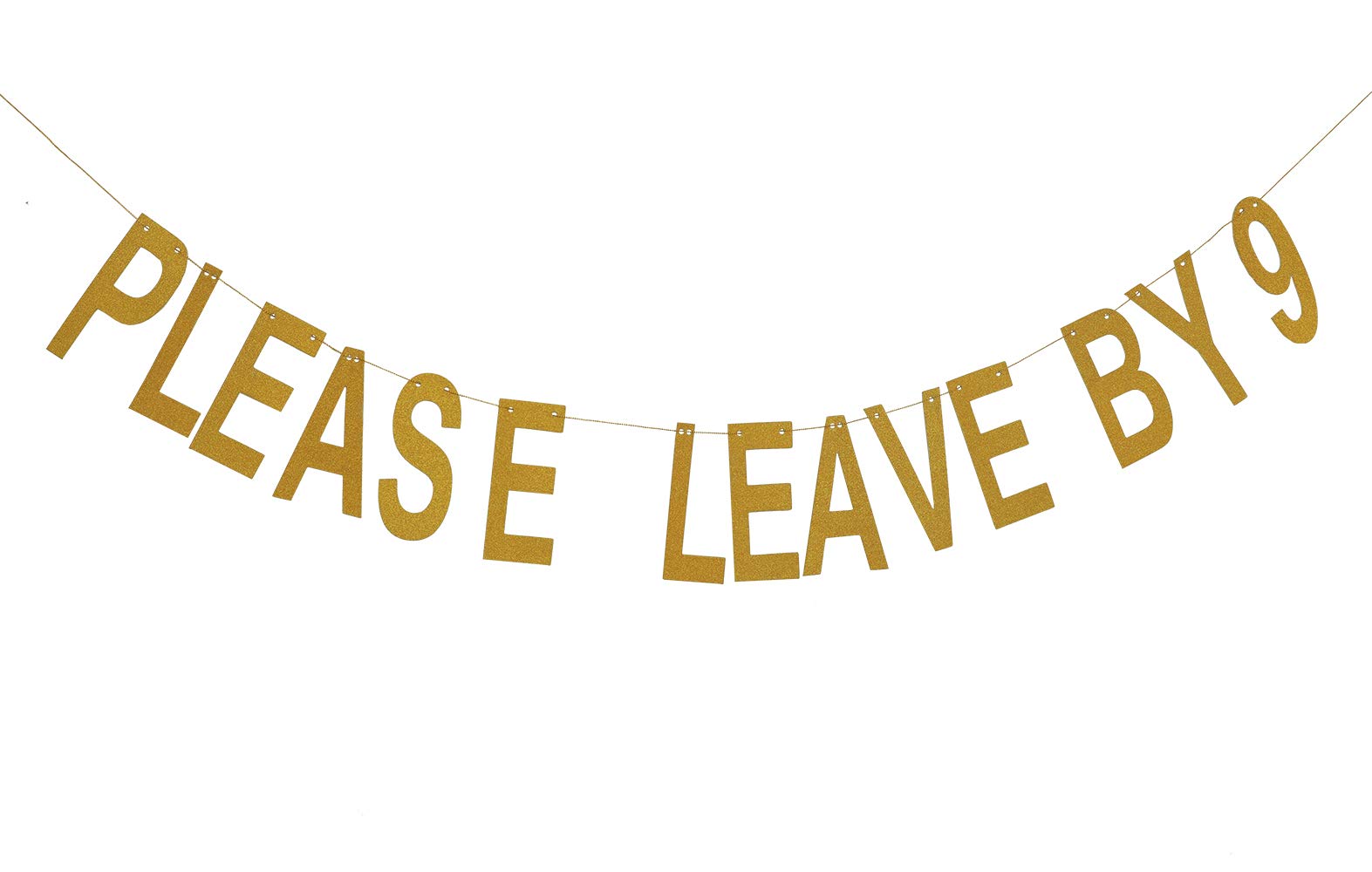 Ucity Please Leve by 9 Banner Gold Glitter Party Supplies for Bachelorette Party Bridal Shower Engagement Decorations