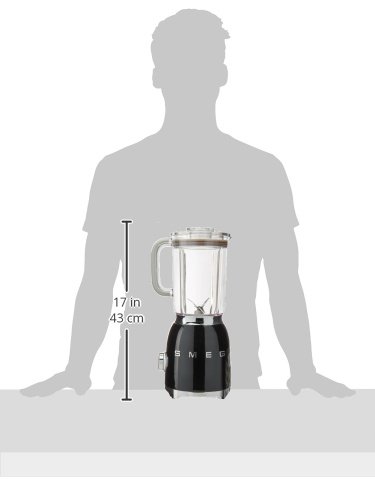 Smeg BLF01BLUS 50's Retro Style Aesthetic Blender (600 W Motor), Black