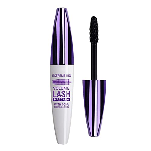 Extreme Length Clean Mascara Washable Mascara Makeup 5d Silk Fiber Mascara Defining, Curling, Multiplying, Buildable Formula, Very Black, 1 Count (Black)
