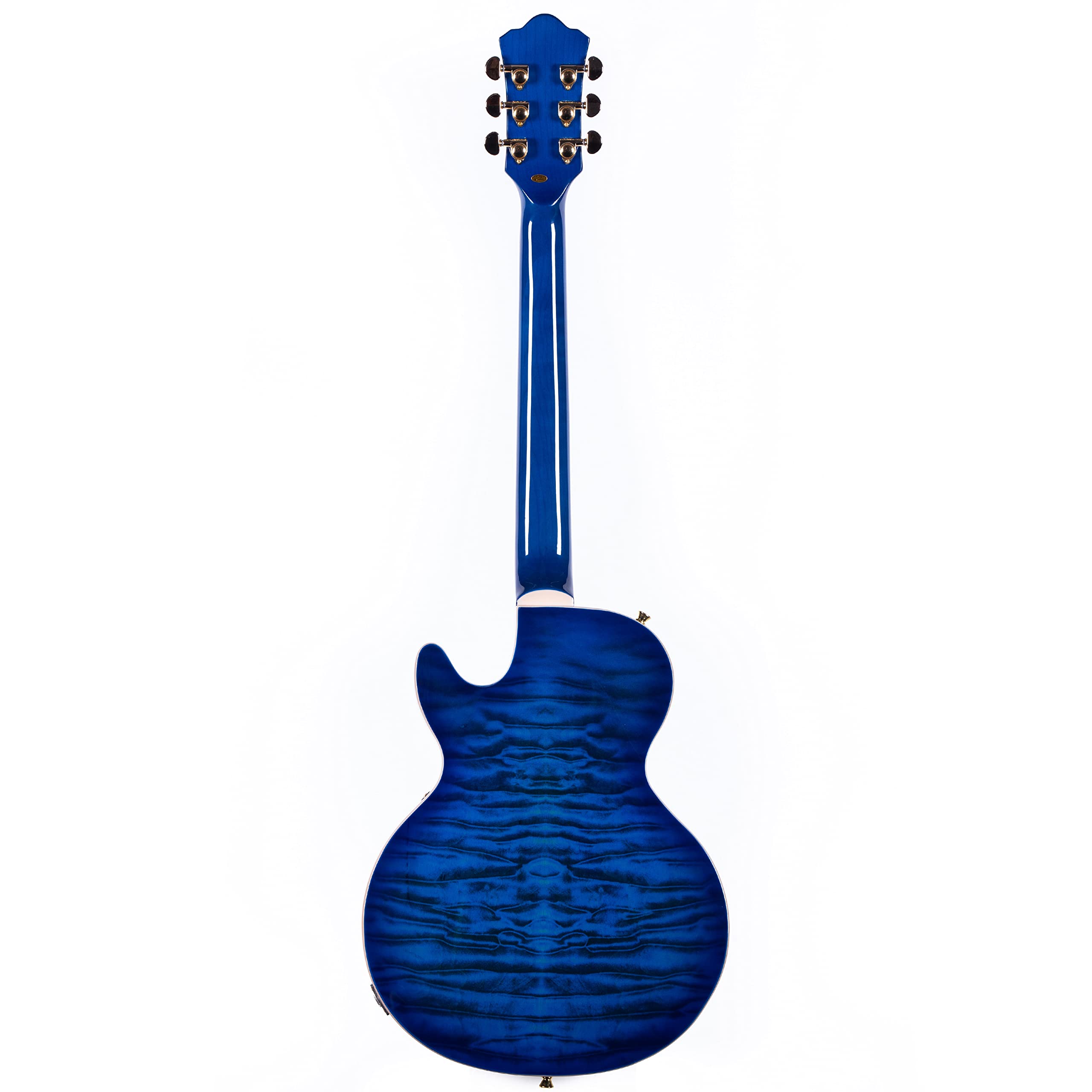 Grote LPF-001 Semi-Hollow Body Electric Guitar Coils Splitting with Gigbag (Purple)