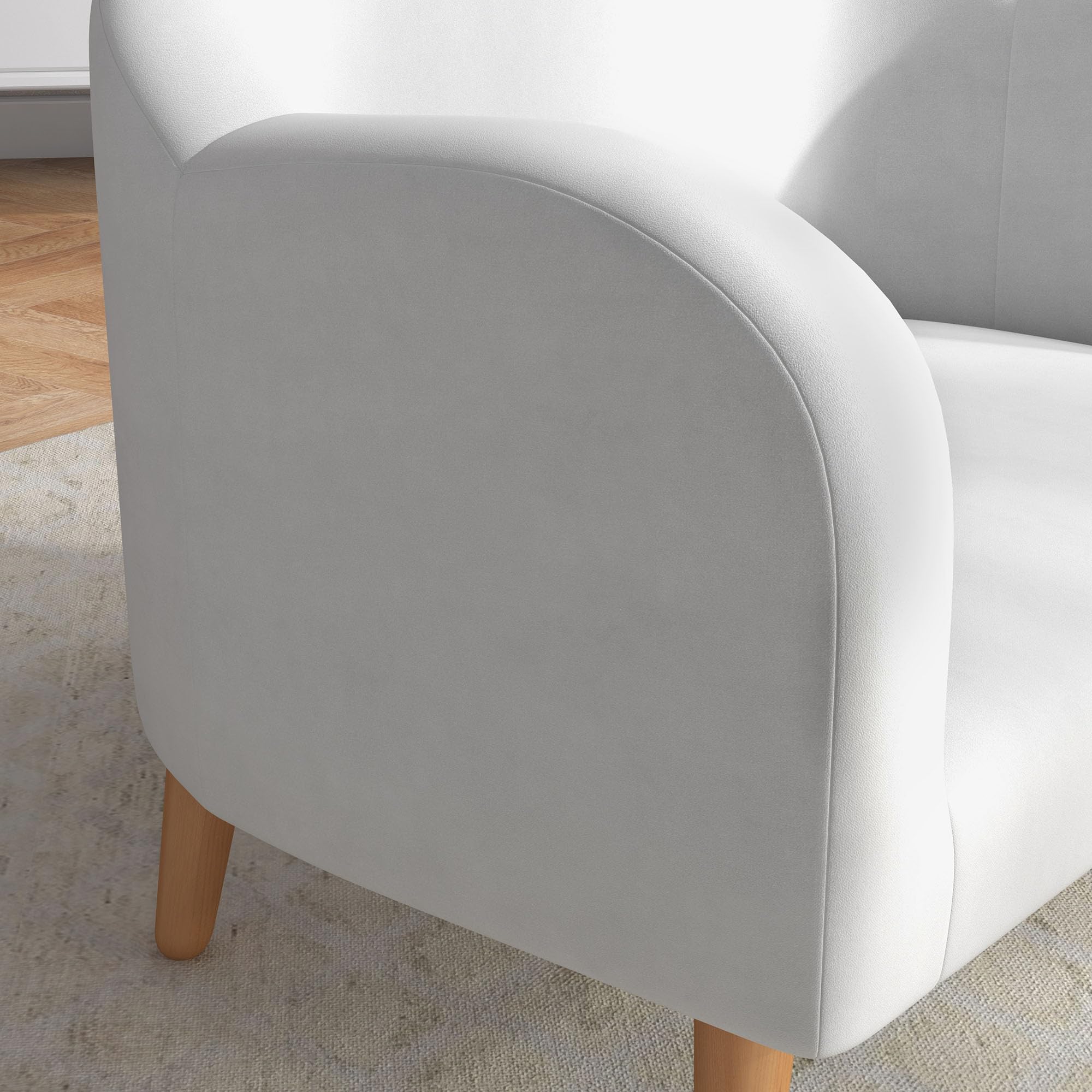 Qaba 2 Seater Kids Sofa, Cloud Shaped Children's Sofa for Nursery Playroom with Soft Foam Padding & Anti-Tipping Design, for 2-5 Years, White