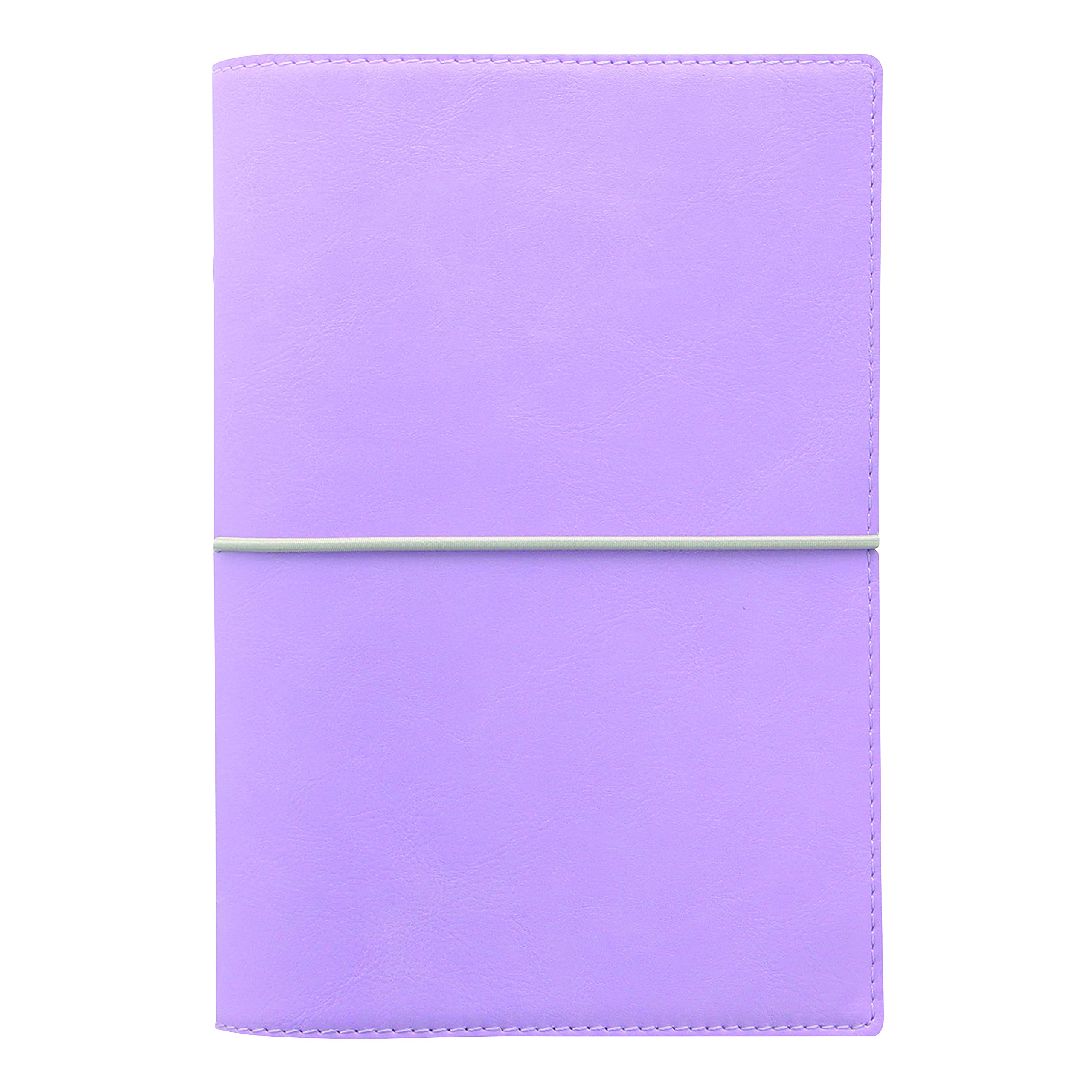 Filofax Domino Soft Organizer, Personal Size, Orchid - Leather-Look, Soft Tactile Cover, Six Rings, Week-to-View Calendar Diary, Multilingual, 2022 (C022607-22)
