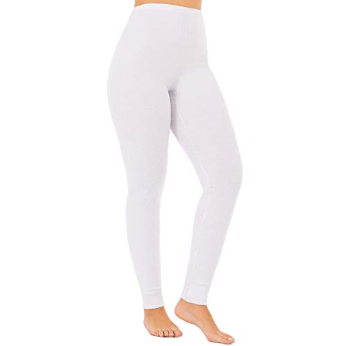 Fruit of the Loom Women's Micro Waffle Thermal Bottom, Medium, White
