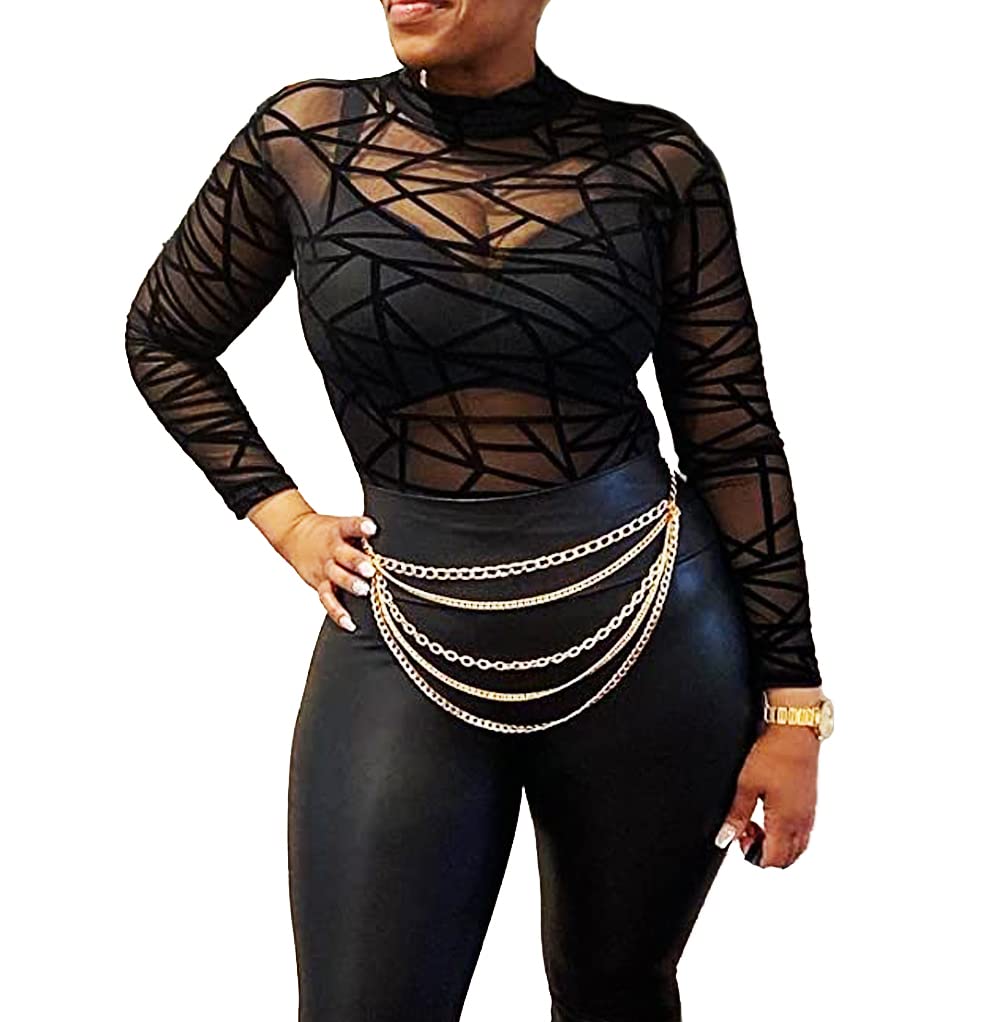 Fashion 21 Women's Premium Hang Low Multi Link Chain 4 or 5 Layer Waist Chain Belt in Gold, Silver Tone (Type 1 / Silver)