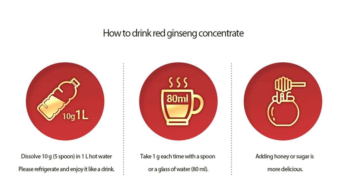 Gangwoninsam] Korean Red Ginseng Extract Gold 120g / 4.23 fl. oz – Contains 100% Pure Korean 6-Year-Old Red Ginseng Root Extract