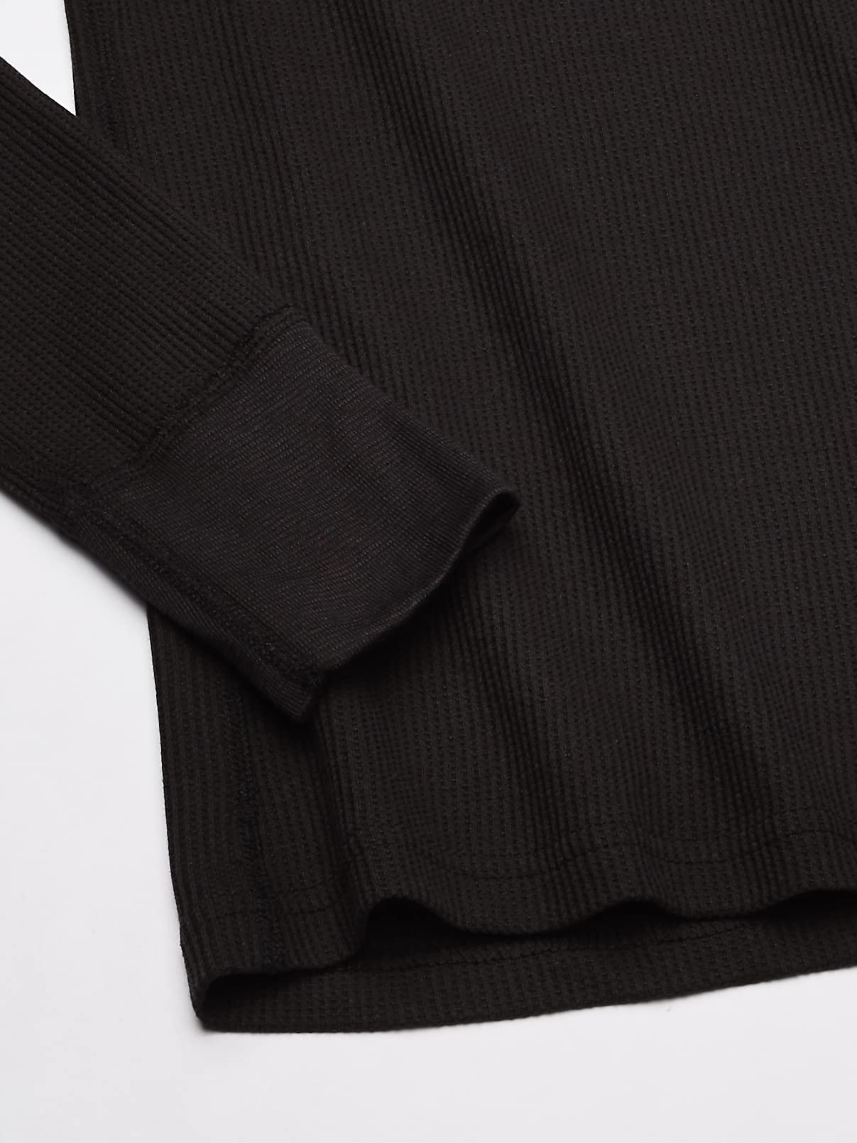 Fruit of the Loom Men's Recycled Waffle Thermal Underwear Crew Top (1 and 2 Packs), Black, Large