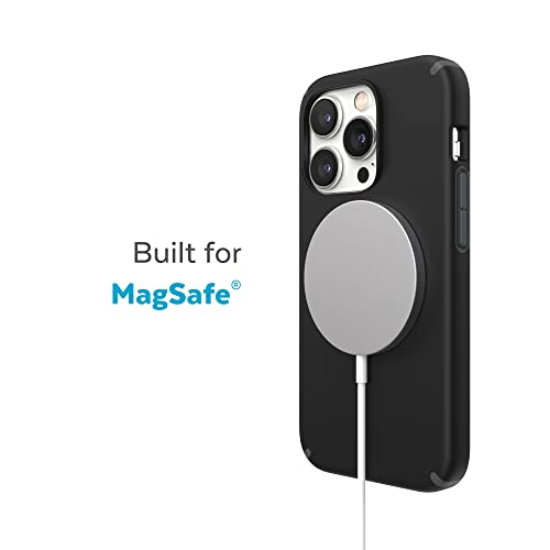 Speck iPhone 14 Pro Max Case - Drop Protection, Scratch Resistant, Built for MagSafe iPhone Case with Soft Touch Coating - 6.7" iPhone 14 Pro Max Case, Dual Layer Case -Black/Slate Grey CandyShell Pro