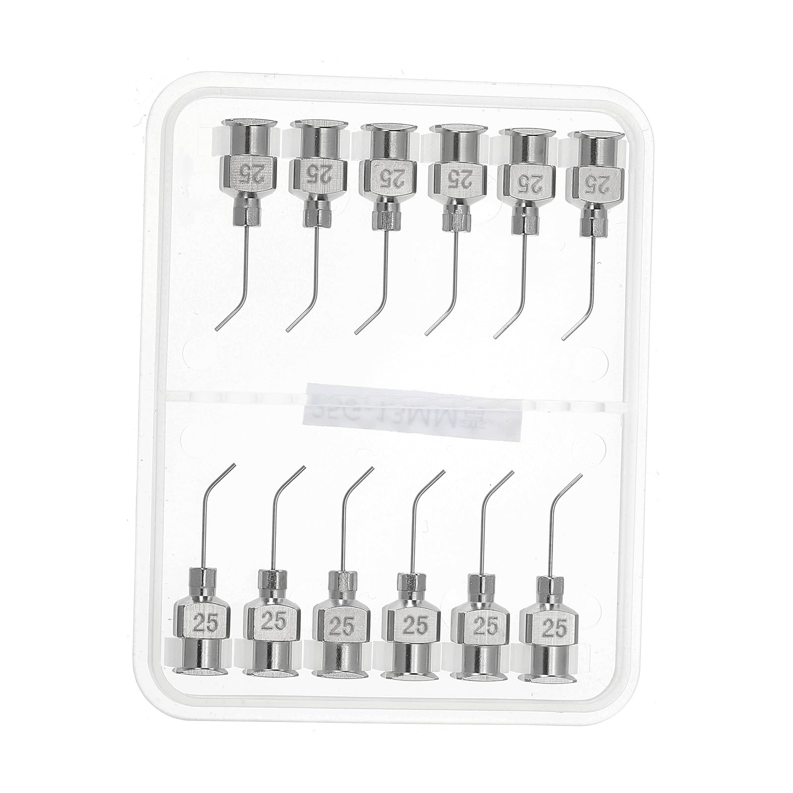 PATIKIL Bent Blunt Tip Dispensing Needle 25G, 12 Pcs 0.51 Inch Stainless Steel Liquid Dispenser Bent Flow Needles with Lure Lock for Refilling Liquid Inks Adhesives Glue